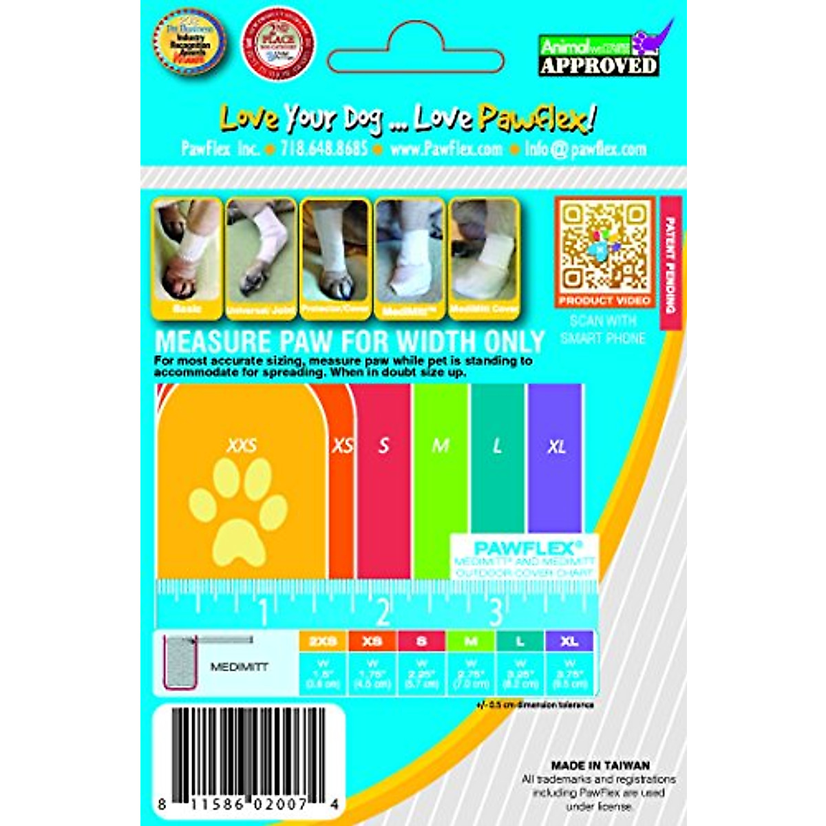 Pawflex Bandages Medimitt Bandages for Pets (Pack of 4) Medium