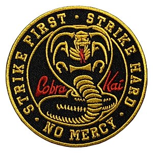Miltacusa Cobra Strike First Strike Hard Karate Kid Patch [Iron on Sew on-3.5 inch-KP-5]