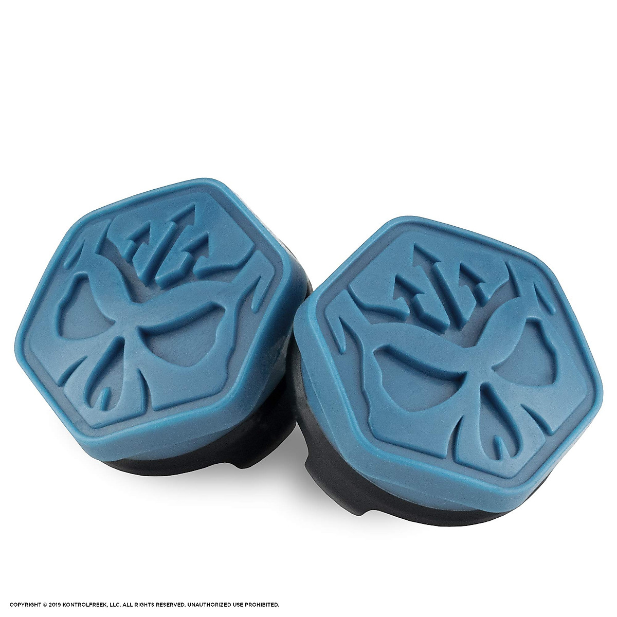 KontrolFreek Call of Duty Modern Warfare Performance Thumbsticks for Xbox One and Xbox Series X | 2 Mid-Rise, Convex | Blue/Black