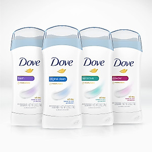 Dove Invisible Solid Antiperspirant Deodorant Stick for Women, Original Clean, For All Day Underarm Sweat & Odor Protection 2.6 oz