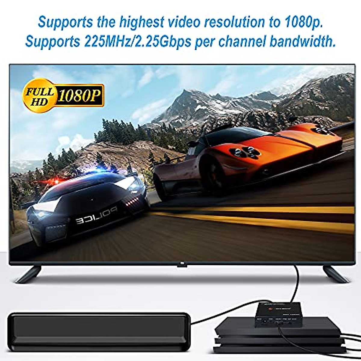 J-Tech Digital Premium Quality 1080P HDMI to HDMI + Audio (SPDIF + RCA Stereo) Audio Extractor Converter (JTDAT5CH)