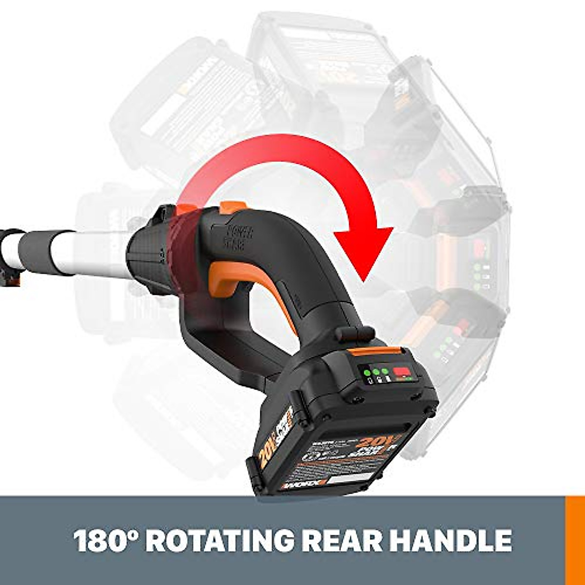 Worx WG252 20V Power Share 2-in-1 20" Cordless Hedge Trimmer (Battery & Charger Included)