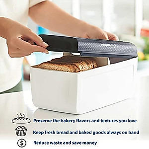 Tupperware Bread Saver- Storage Container & Bread Box for Bread, Pastries, Bagels & More, CondensControl- Moisture Control Technology, Keeps Bread Fresher Longer- 12.63" x 6.5" x 6"