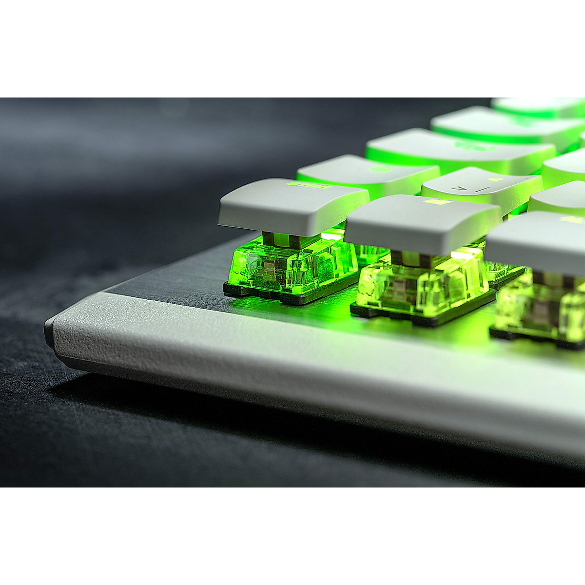 ROCCAT Vulcan 122 Mechanical PC Tactile Gaming Keyboard, Titan Switch, AIMO RGB Backlit Lighting Per Key, Detachable Palm/Wrist Rest, Anodized Aluminum Top Plate, Full Size, White/Silver