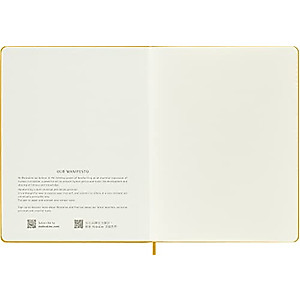 Moleskine Classic Notebook, Hard Cover, XL (7.5" x 9.5") Ruled/Lined, Hay Yellow (Silk), 192 Pages