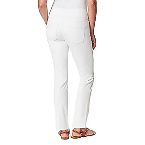 GLORIA VANDERBILT Women's Amanda Pull On High Rise Jean, Vintage White, 12 Regular