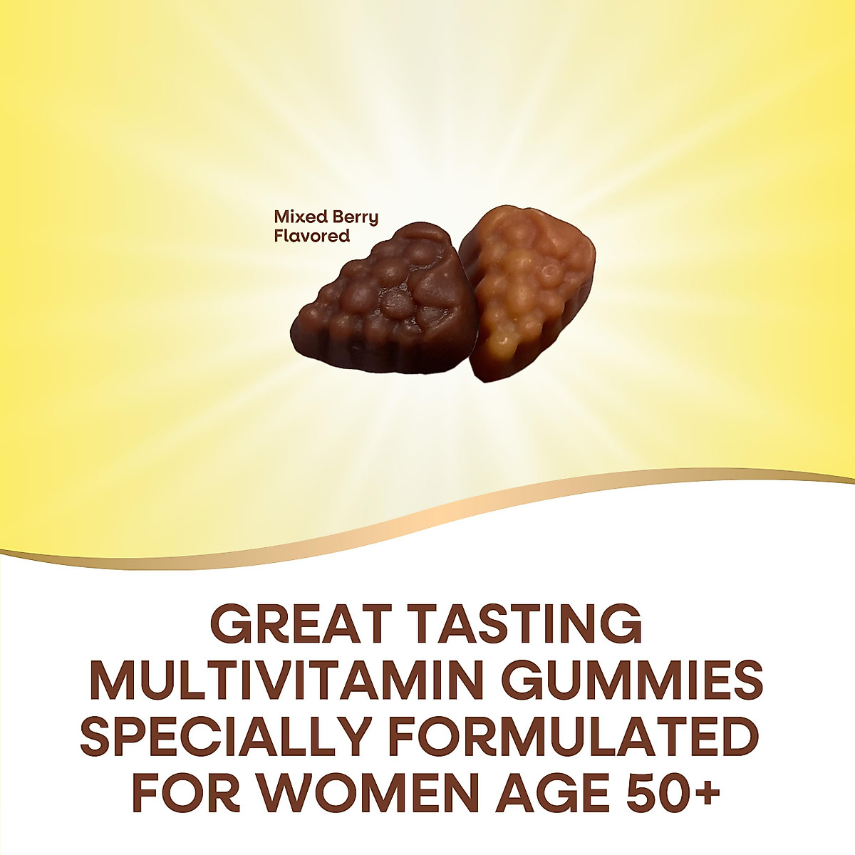 Nature's Way Alive! Women’s 50+ Daily Gummy Multivitamin, Supports Multiple Body Systems*, Supports Healthy Heart, Brain & Bones*, B-Vitamins, Mixed Berry Flavored,130 Gummies (Packaging May Vary)
