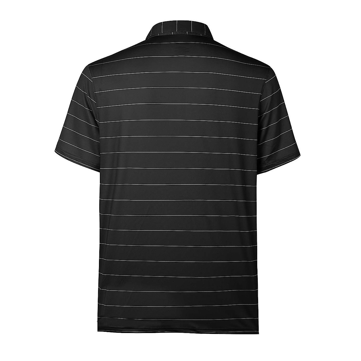 Men's Golf Shirts Dry Fit Short Sleeve Performance Golf Polo Shirts(12140-Black 3XL)