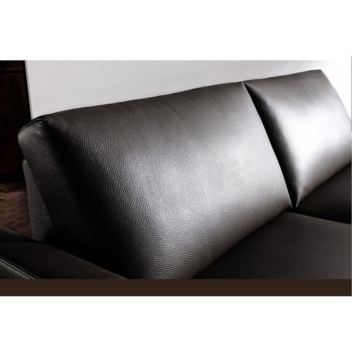 Car Elements Vinyl Leather Fabric Marine Waterproof Material 55" W×36" L Upholstery Synthetic Leather Sheets 0.6mm Thick Anti-UV,Non-Peeling for Car Furniture Sofa Boat Replacement Renovate, Black