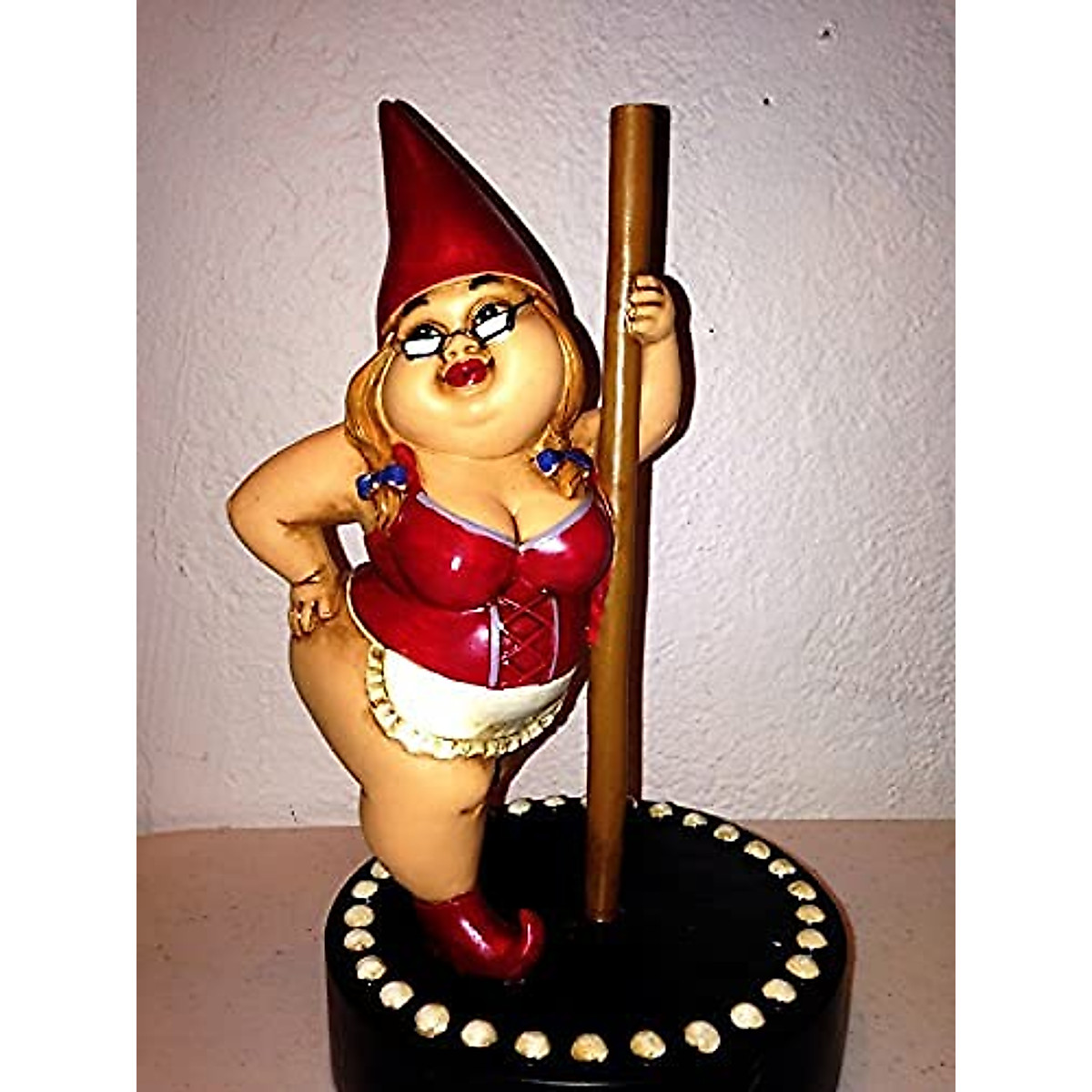 Pole Dancing Gnome Statue, Resin Garden Gnome Statues, Funny Outdoor Statue Gnome Figurine, Creative Statue Patio Yard Lawn Spring Decorations