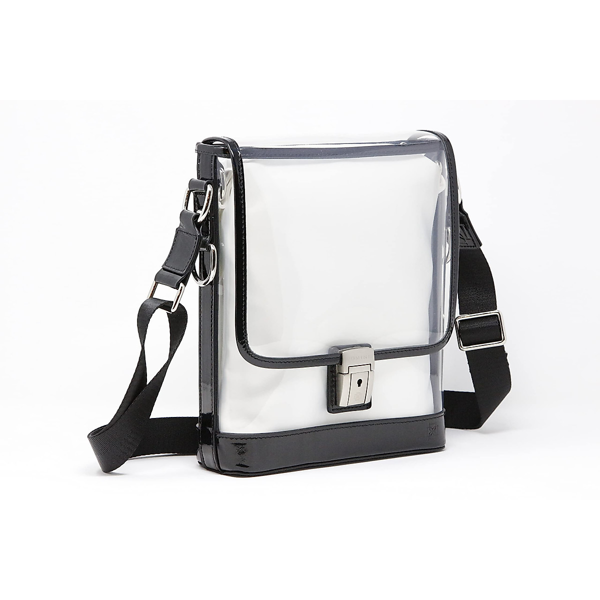 DOMINIE Messenger Unisex Black Holographic Leather/TPU Satchel Bag