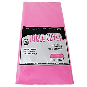 New Paradise Heavy Duty Plastic Disposable & Reusable Table Covers, Rectangular Size 54" x 108" (10 Count) - Llama Fiesta Rainbow Combo