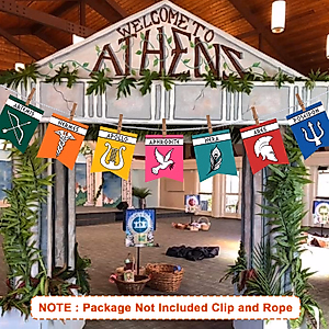 Greek Mythology Party Signs, 12pcs Greek God Party Decorations, Htabiol Greek Mythology Party Decorations, Fit for Greek Gods Birthday, Ancient Greek Party Decor, Percy Jackson Birthday Party Decor