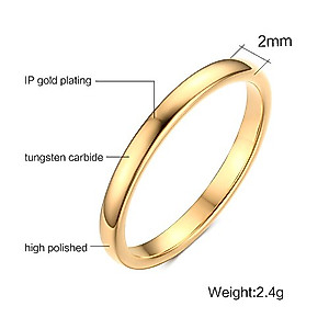 HUASAI 3Pcs Tungsten Stackable Rings Set for Women Dainty Engagement Jewelry Girl Gift (6)