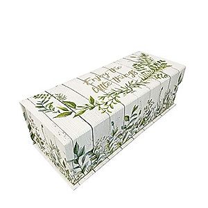 VOTUM Set of 3 Nesting Hinged Lid Storage Boxes - Decorative Stackable Spiritual Paperboard Containers with Magnetic Tab Clasp - Inspirational Phrases (Grow Gratitude)