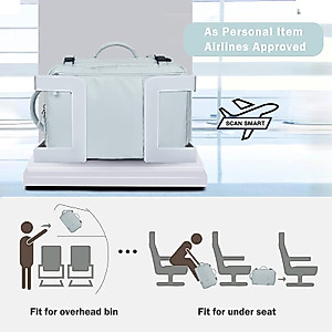 Hanples Extra Large Travel Backpack for Women as Person Item Flight Approved, 40L Carry On Backpack, 17 Inch Laptop Backpack, Waterproof Backpack, Hiking Backpack, Casual Bag(Light Blue)