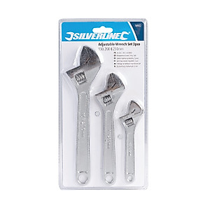 Silverline WR03 Adjustable Wrench Set 150, 200 and 250 mm - 3 Pieces