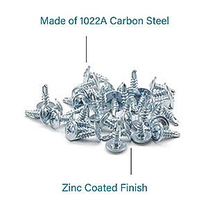 IMScrews 50pcs #7 x 1/2" Self Drilling Truss Head Screws Standard Thread Wood Work MDF Zinc