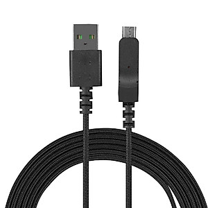 Wendry Mouse Cable, Fast USB Cable/USB Line Wireless Gaming Mouse Replacement for Razer Lancehead,Black