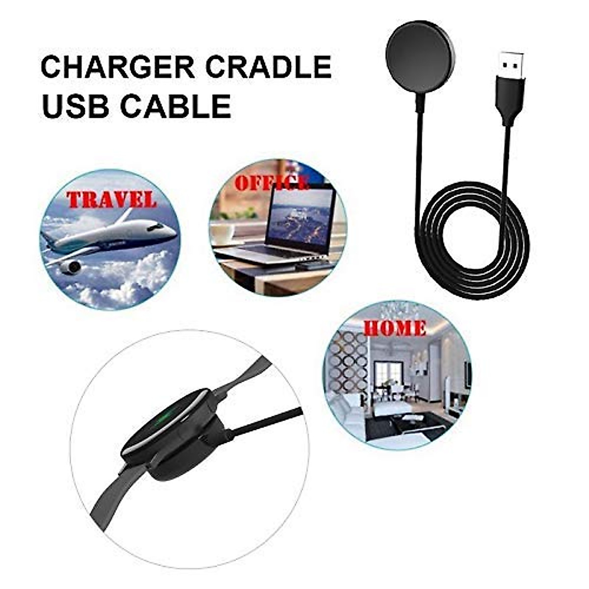 Charger for Samsung Galaxy Watch 4/3 SENIOROY Charging Dock Compatible with Galaxy Watch4 Classic watch3 Active 2 (1 Pack)