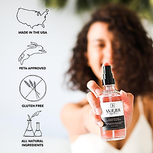 Averr Aglow - Rose Water Clarifying Hydration Dew - Prevents Acne Breakouts, Blackheads & Blemishes - Daily Skincare Moisturizing Face Mist - Balance Oily & Dry Skin - Hydrate & Soothe Redness - 4 oz