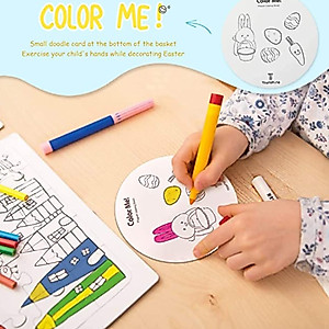 ZRUKXH 6 Pcs Easter Basket -My First Easter Basket Stuffed Plush Playset Baby's First Easter Basket Stuffed Cartoon Bunny Easter Egg Plush Basket for Kids