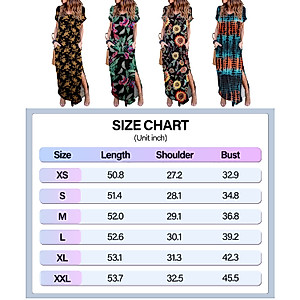 HUSKARY Sun Dresses for Women 2025 Vacation Summer Beach Vacation Flowy Derss Floral Print Boho Dresses with Pockets 2025 Boho Navy XX-Large