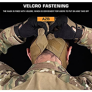 Tactical Shooting Mask Outdoor Breathable Elastic Soft Mask Tactical Free Ears Face Protective Airsoft Combat Mask-M/L