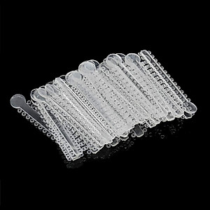 Angzhili Transparent Dental Orthodontic Ligature Ties for Braces Rubber Bands Braces O Rings for Bracket 1040 Pcs