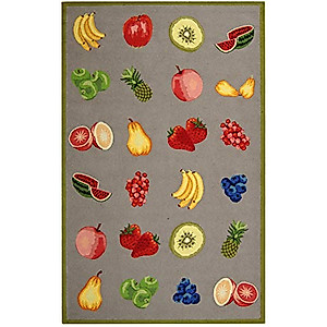 SAFAVIEH Chelsea Collection Area Rug - 8' x 10', Stone, Hand-Hooked French Country Wool, Ideal for High Traffic Areas in Living Room, Bedroom (HK265B)