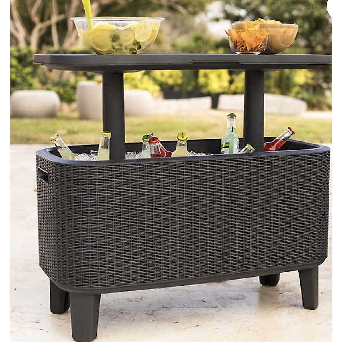 Keter 63 Quart Cooler Bevy Bar and Serving Station