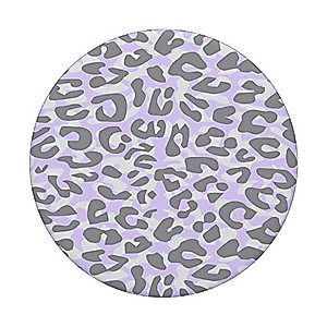 Purple Lilac Leopard Cheetah Animal Print PopSockets Swappable PopGrip