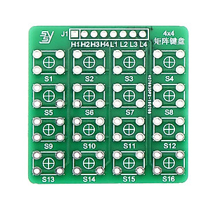 SGerste 4X4 Matrix Keyboard Tact Touch Switch MCU Learning Board Development Board External Expansion Kit 3Pcs