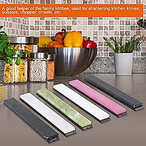 6PCS Sharpening Stone, 800‑10000 Grit Sharpening Stones Set, Fine Sharpening, Eliminate Burrs, Can Sharpen Any Blade, Easy to Use, for Polishing Compound, Flattening Stone Kitchen Tools