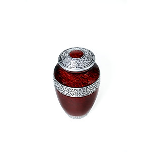 RED URN Human Ashes Urn | Urn for pet | Aluminum Cremation Urns for Ashes & Mortal Remain | Urn for Human Ashes | Ashes Keepsake urn | Cinerary Urns Burial Urns | Pet Urn | Memorial Urn