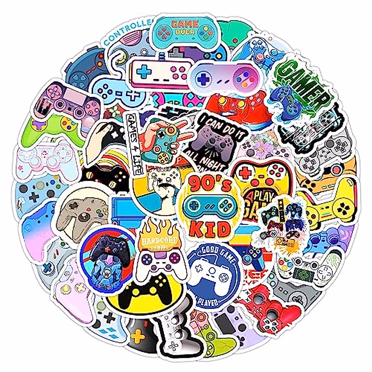 50Pcs Retro Gamepad Game Console Graffiti Sticker Decoration Diy Hand Account Computer Phone Luggage Thin Waterproof Sticker Famosa Serie De Juguetes De Dibujos Animados De Equipaje Estilo De Regalo