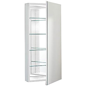 Robern PLM2040W Pl-Series Flat Mirror Medicine Cabinet, White