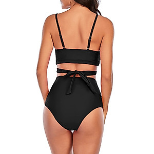 American Trends Womens High Waisted Bikini Swimsuits Push Up Bikini Sets Sexy Bathing Suits Two Piece Swimsuit
