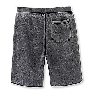 HETHCODE Mens Casual Athletic Fit Vintage Active Sports Jogger Running Hiking Gym Pocket Shorts Burnout Gray XL