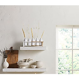 Mud Pie Paper Mache Pedestal Bowl, Pedestal, 6" x 12" dia White