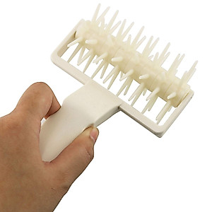 Tegg Pizza Roller Plastic Pizza Pastry Baking Dough Roller Docker Dough Bubble killer