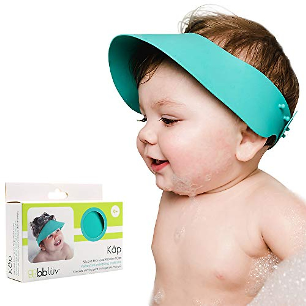 bblüv Käp - Let's Make Bathing Fun with The Silicone Shampoo Repellent Cap by Bbluv. NO More TEARS with Käp! - Aqua