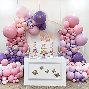 7.3FT Round Backdrop Stand, Metal Circle Balloon Arch Kit, Wedding Ring Arch Stand for Party Backdrop Decoration, Baby Shower, Birthday Anniversary Bridal Decoration, Gold