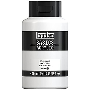 Liquitex BASICS Acrylic Paint, 400ml (13.5-oz) Bottle, Titanium White