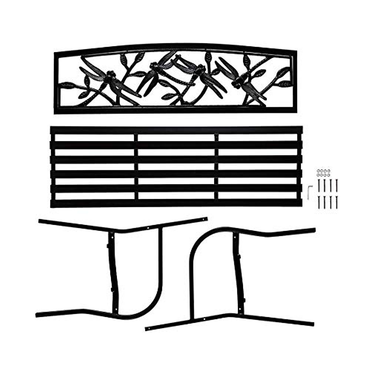 Plow and Hearth Dragonfly Metal Garden Bench