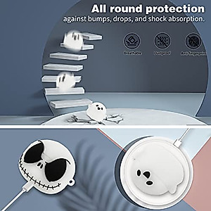 【2 PACK】FREEOL AirPods Pro Case Cover, Luminous Ghost & Skull Design Silicone Case for Airpods Pro,3D Fashion Cartoon Anime Character Apple Airpods Protective cover for Women Men Teens Kids Girls Boys