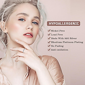 SecreTalk 2.2ct Moissanite Engagement Promise Ring for Women - Diamond Wedding Band 925 Sterling Silver D Color VVS with Certificate of Authenticity (6)