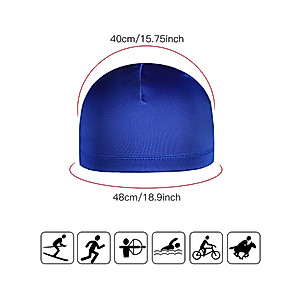 Boao 6 Pieces Skull Caps Helmet Liner Sweat Wicking Cap Running Hats Cycling Skull Caps for Men Women (Cute Colors, Large)