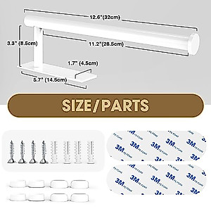 JDGOU Paper Towel Holder Self Adhesive or Drilling,Paper Towel Holder Under Cabinet,Paper Towel Holder Wall Mount Waterproof and Rustproof,Perfect Kitchen Organization for Kitchen,Bathroom,Sink White