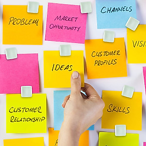 24 Pcs Glass Strong Refrigerator Magnets, White Fridge Magnets Whiteboard Magnets Glass Fridge Magnets for Office Cabinets Square Fridge Stickers Home Kitchen Decor (White)